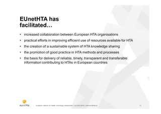 EUnetHTA Training course for Stakeholders - Brief introduction to EUnetHTA | PPT