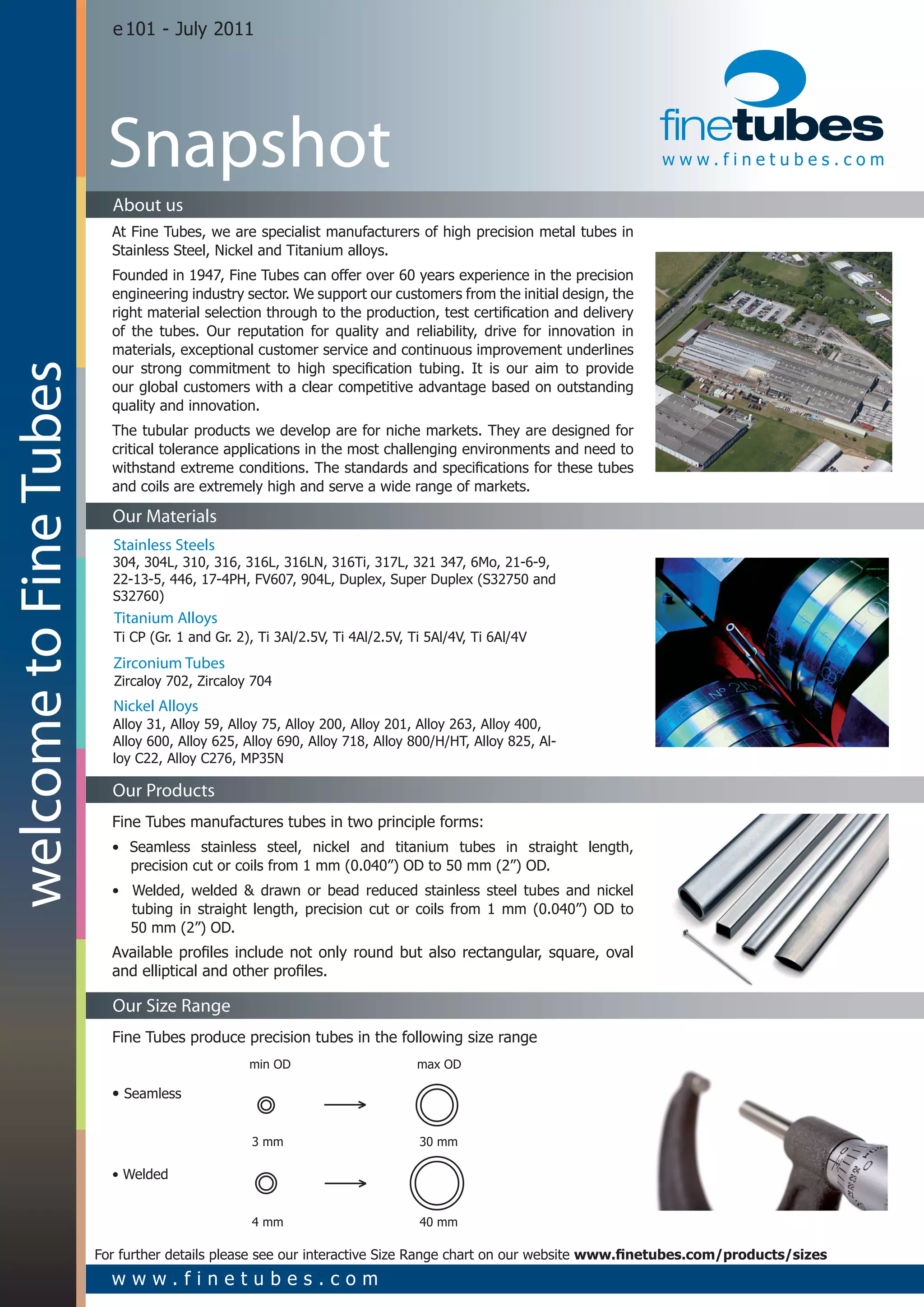 Introduction To Fine Tubes | PDF