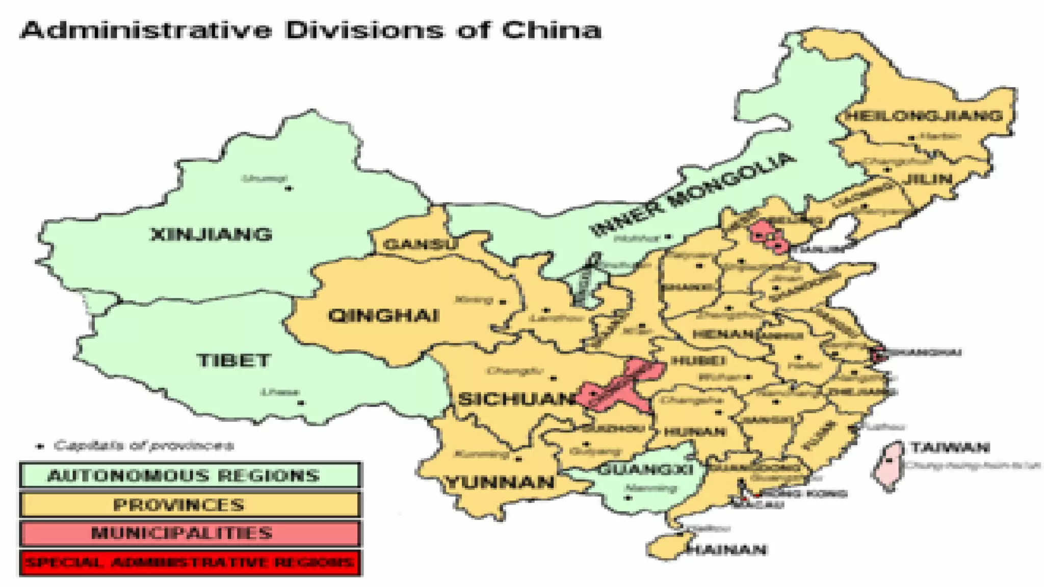 Brief introduction to history of china and its administrative divisions ...