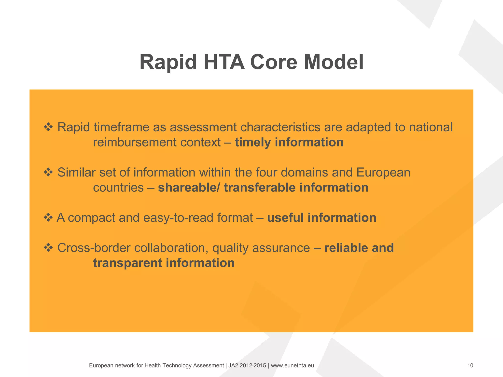 The HTA Core Model® A brief introduction | PPTX