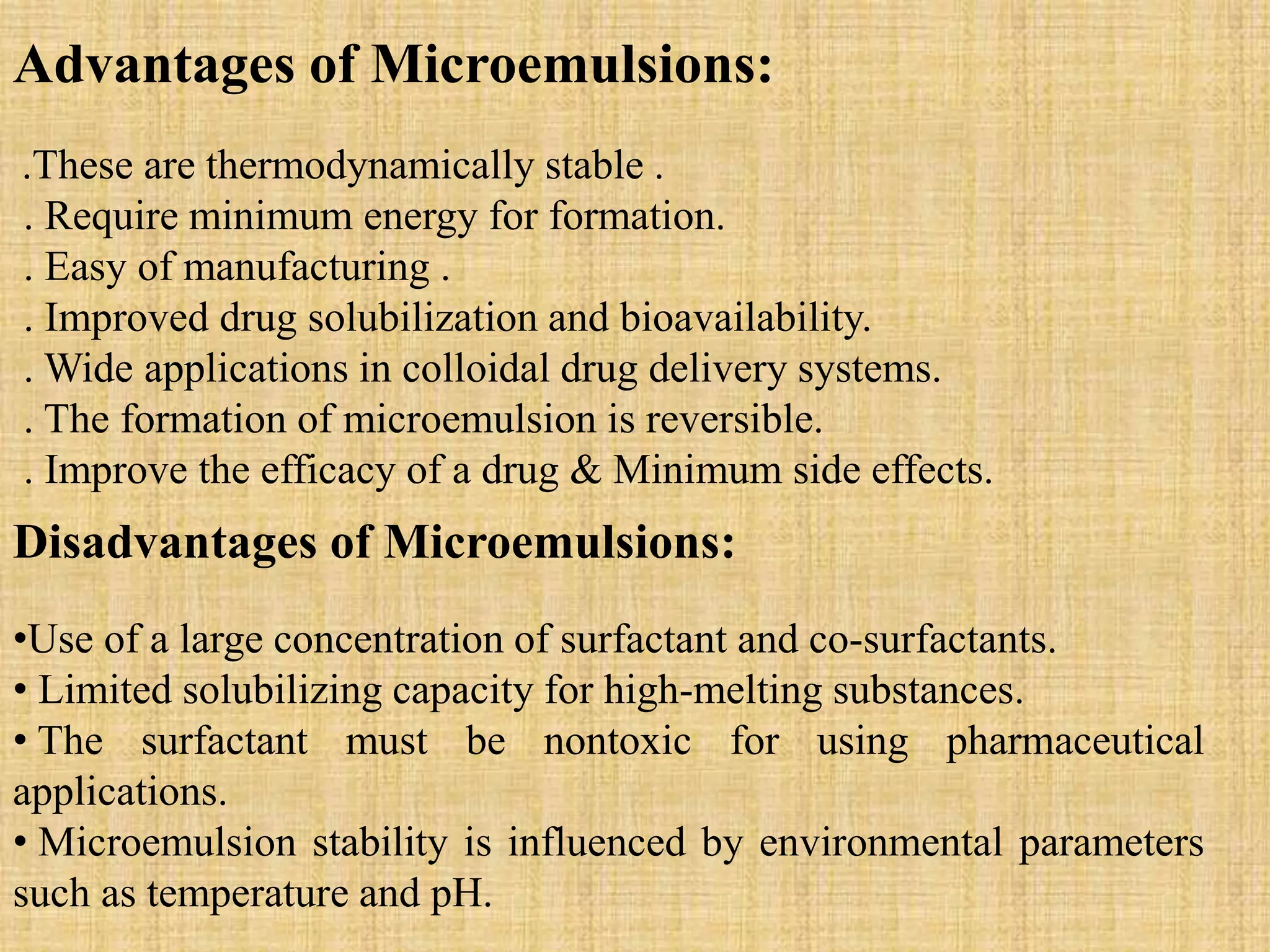 Brief introduction to multiple emulsion, microemulsion, | PPTX