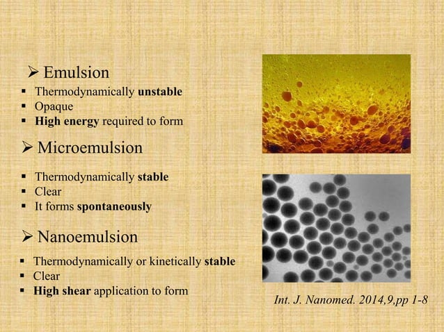 Brief introduction to multiple emulsion, microemulsion, | PPTX