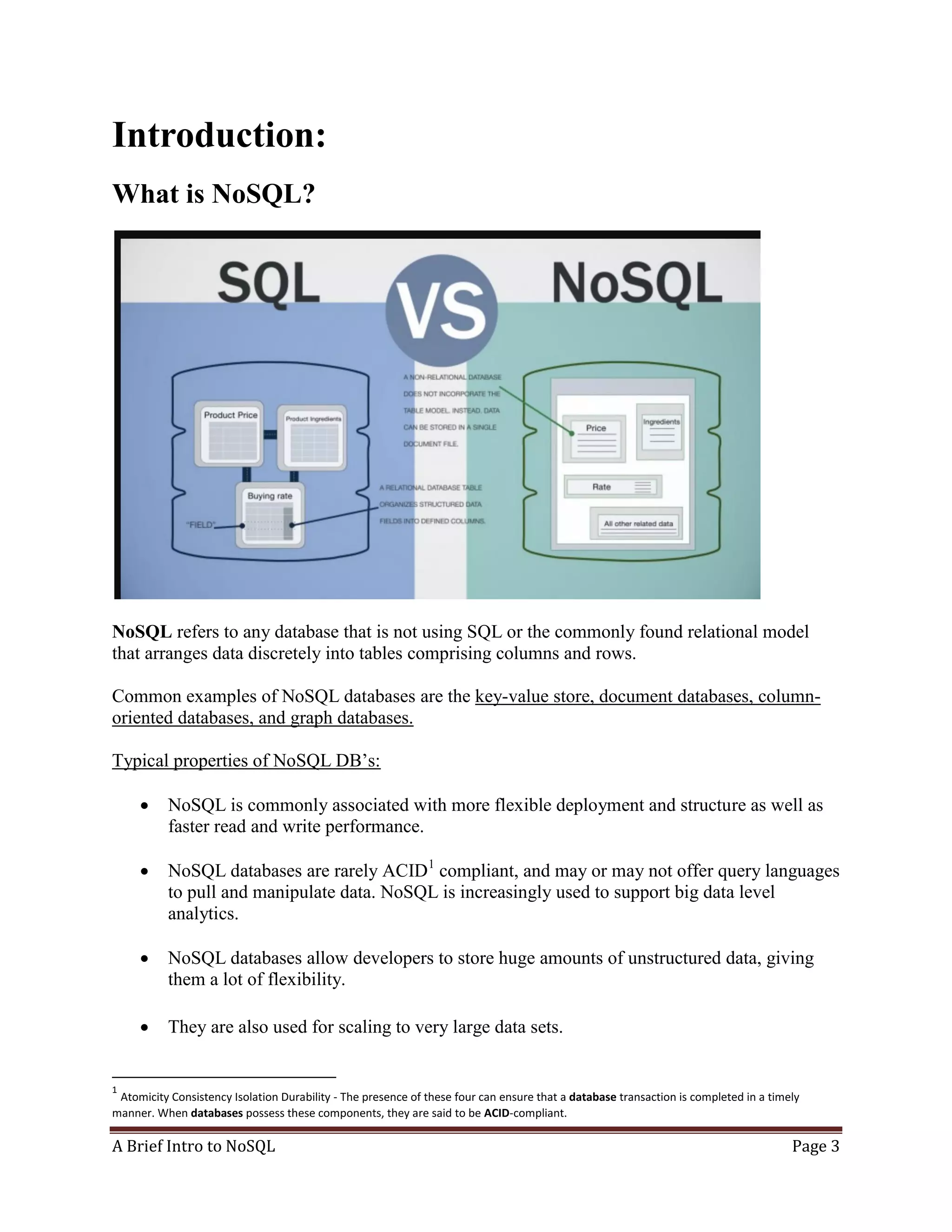 Brief introduction to NoSQL by fas mosleh | PDF