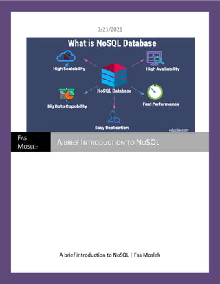 Brief introduction to NoSQL by fas mosleh | PDF