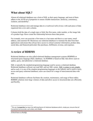 Brief introduction to NoSQL by fas mosleh | PDF