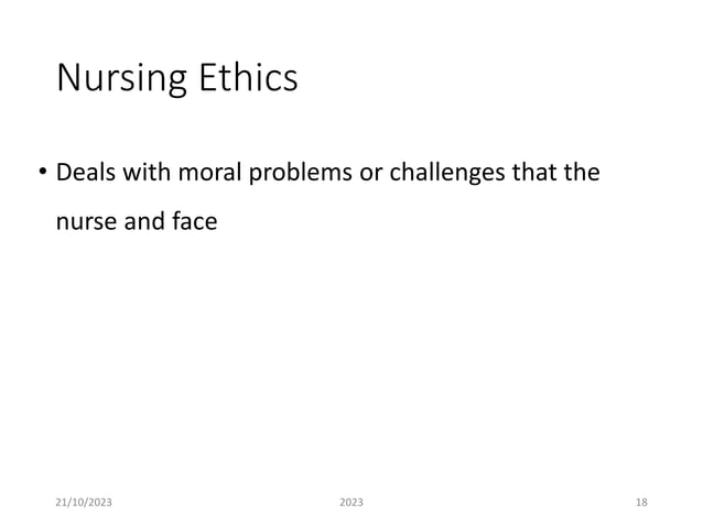 Brief Introduction to nursing ethics.pptx | Medical Health