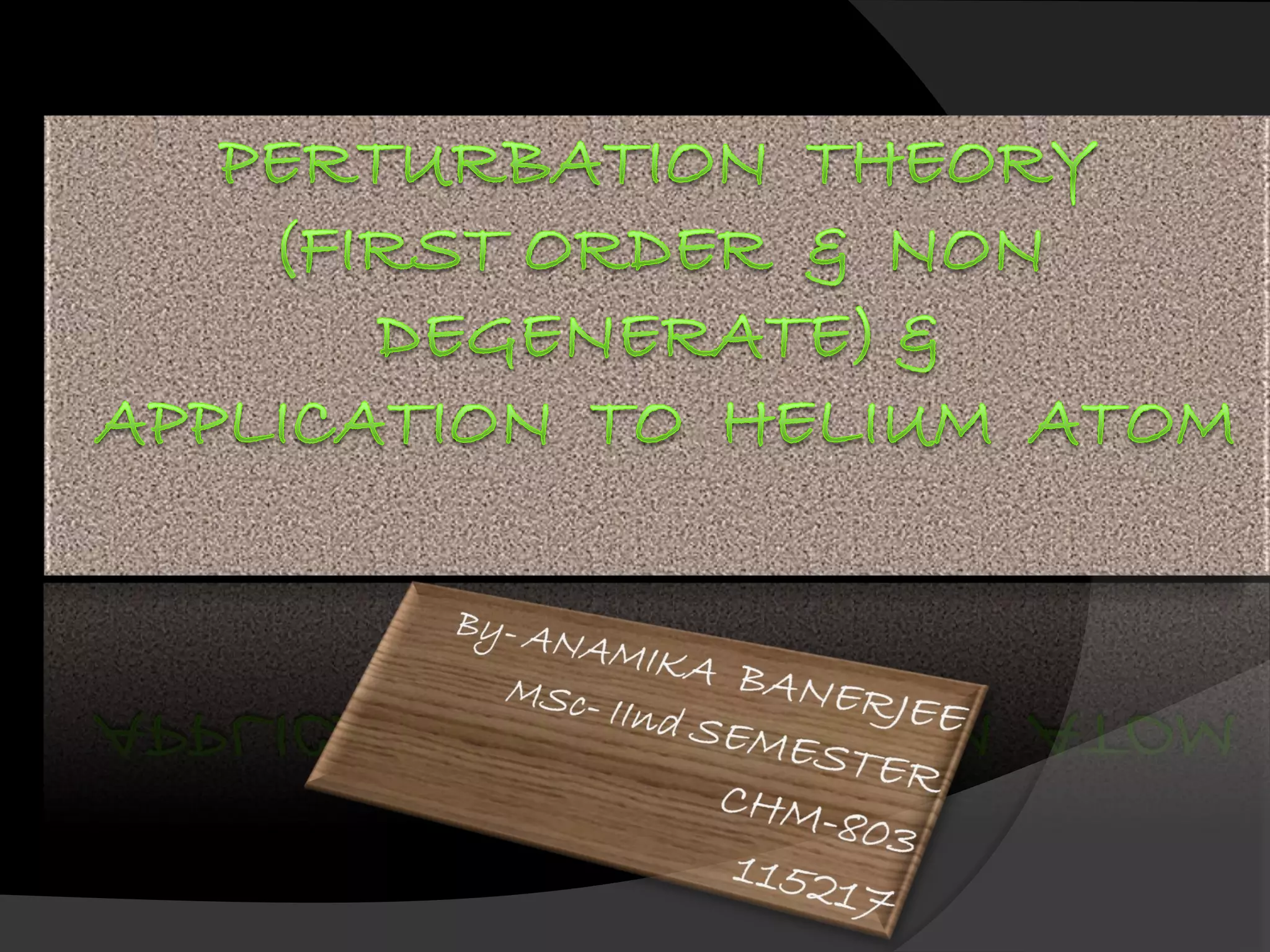 Brief Introduction To Perturbation Theory Pdf Chemistry Science