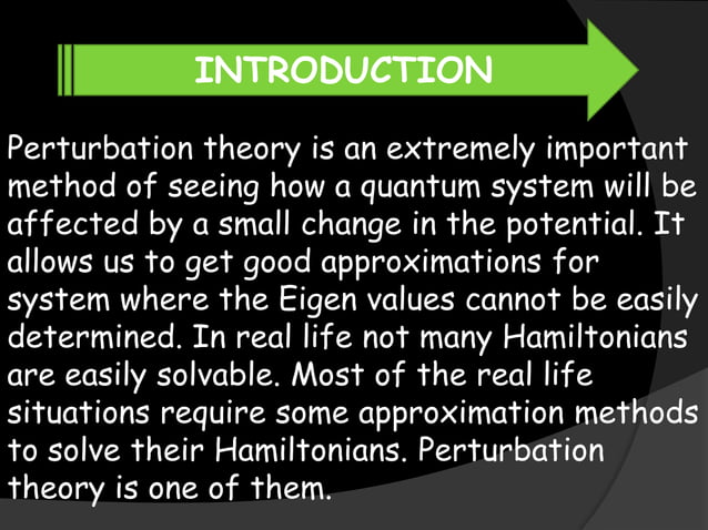 Brief introduction to perturbation theory | PDF | Chemistry | Science