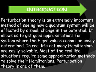 Brief introduction to perturbation theory | PPT