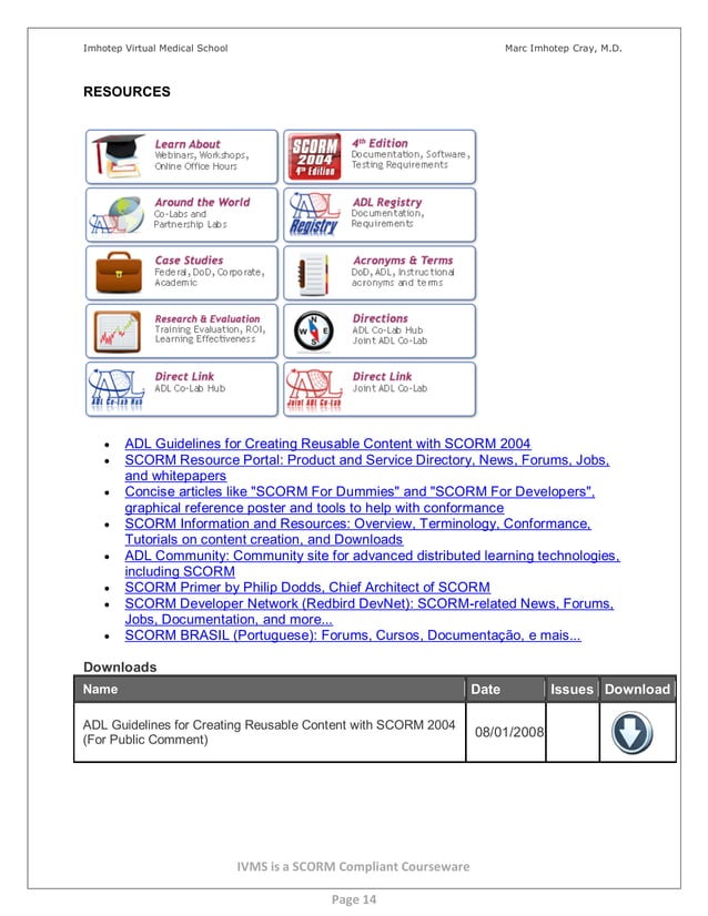 Brief introduction to SCORM- IVMS is a SCORM Complient Courseware | PDF