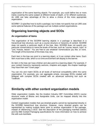 Brief introduction to SCORM- IVMS is a SCORM Complient Courseware | PDF