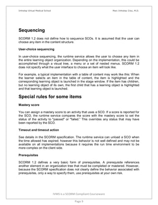 Brief introduction to SCORM- IVMS is a SCORM Complient Courseware | PDF