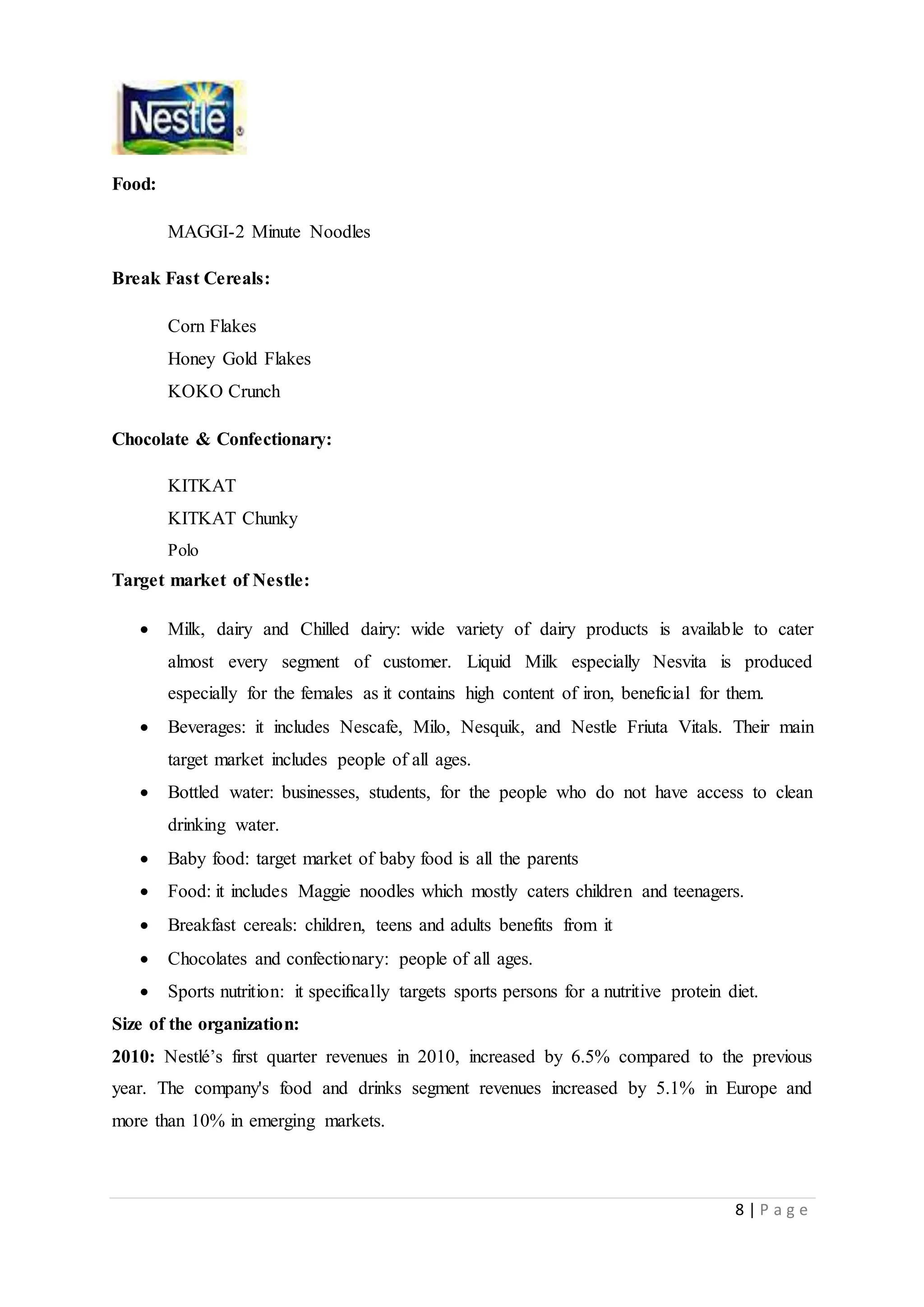 Introduction of Nestle | DOCX