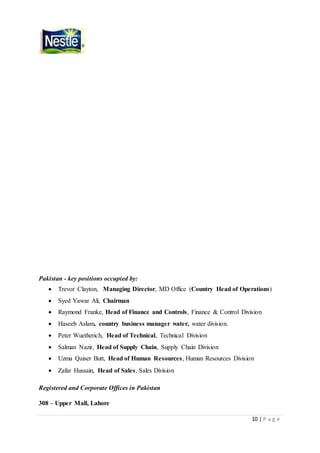 Introduction of Nestle | DOCX