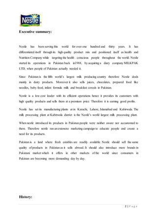Introduction of Nestle | DOCX