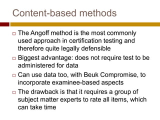 Introduction to standard setting (cutscores) | PPTX