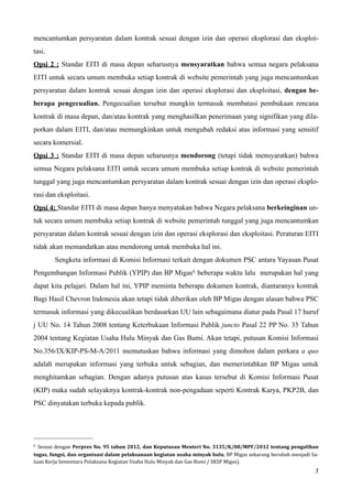 Keterbukaan Kontrak dalam EITI | PDF