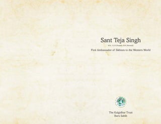 Brief Life Sketch of Sant Teja Singh ji - English | PDF