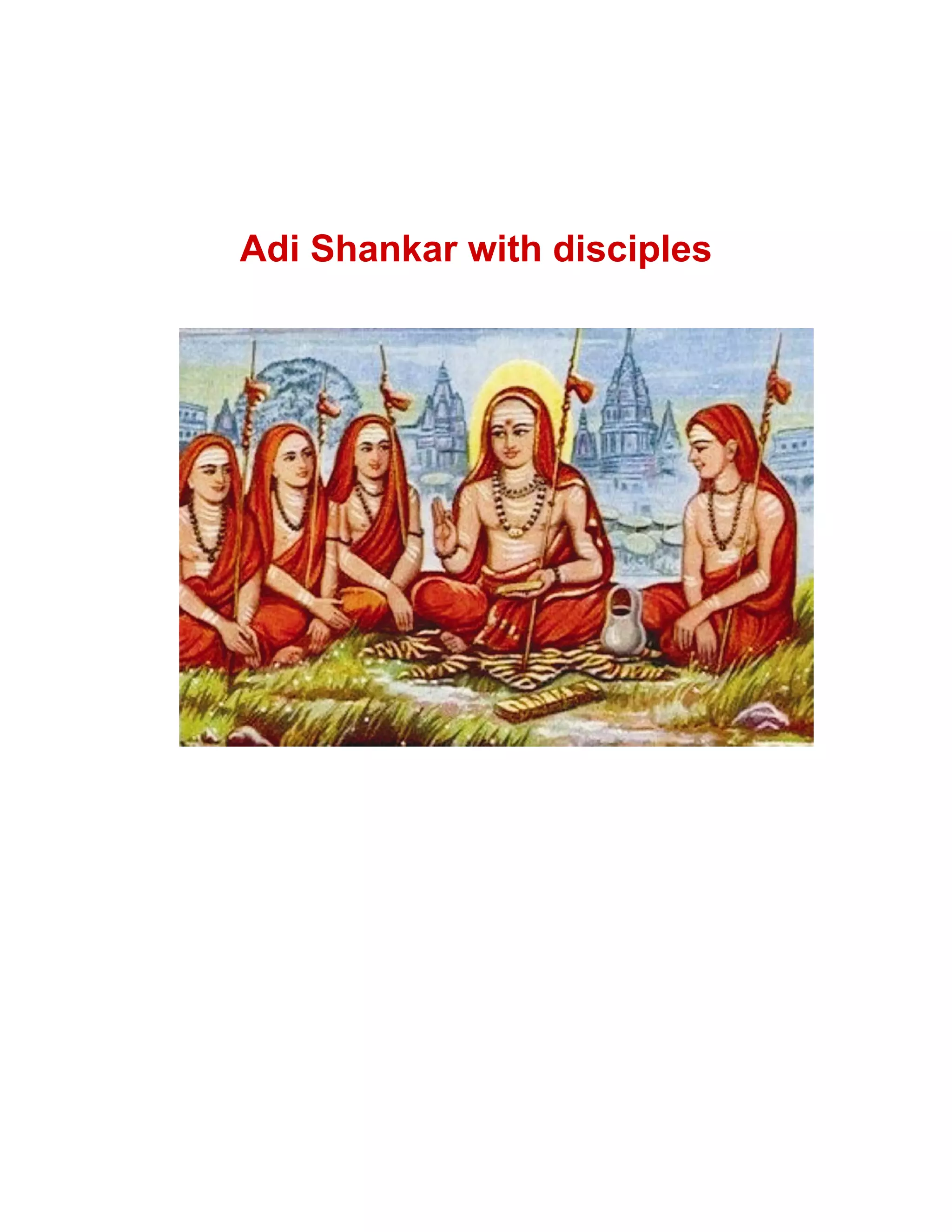 Brief life sketch of adi shankaracharya | PDF