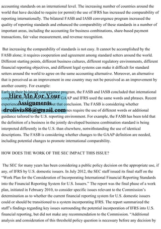 briefly compare the IASB and FASB in regards to the convergence proc.pdf