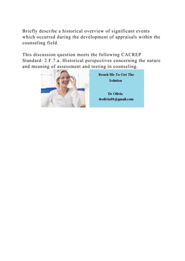 Briefly describe a historical overview of significant events which o | DOCX