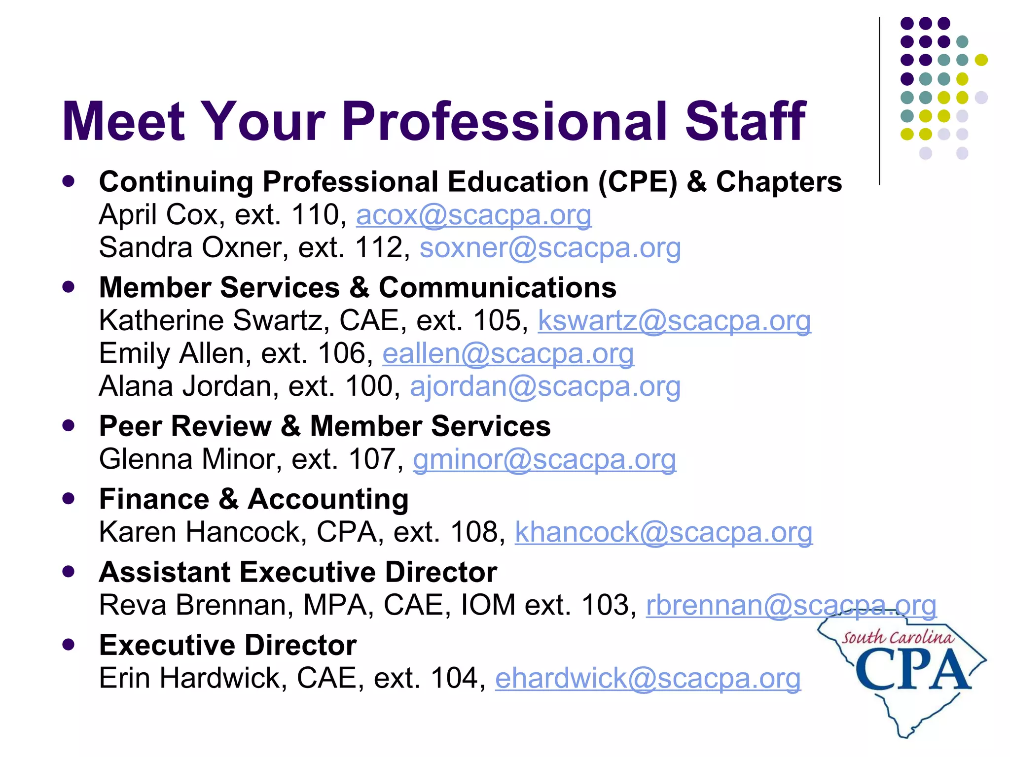 SCACPA 2010 Membership Orientation | PPT