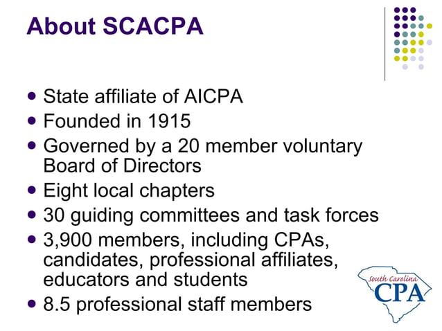 SCACPA 2010 Membership Orientation | PPT
