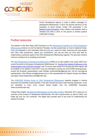 How European Civil Society Organisations Strive for their Development ...