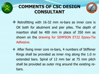 Presentation on Retrofittion of broken pile Reinforcement at Pile Cut ...