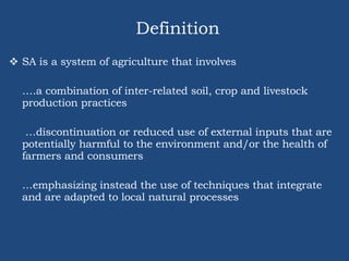 Brief On Sustainable Agriculture Precious Final | PPT | Agriculture ...