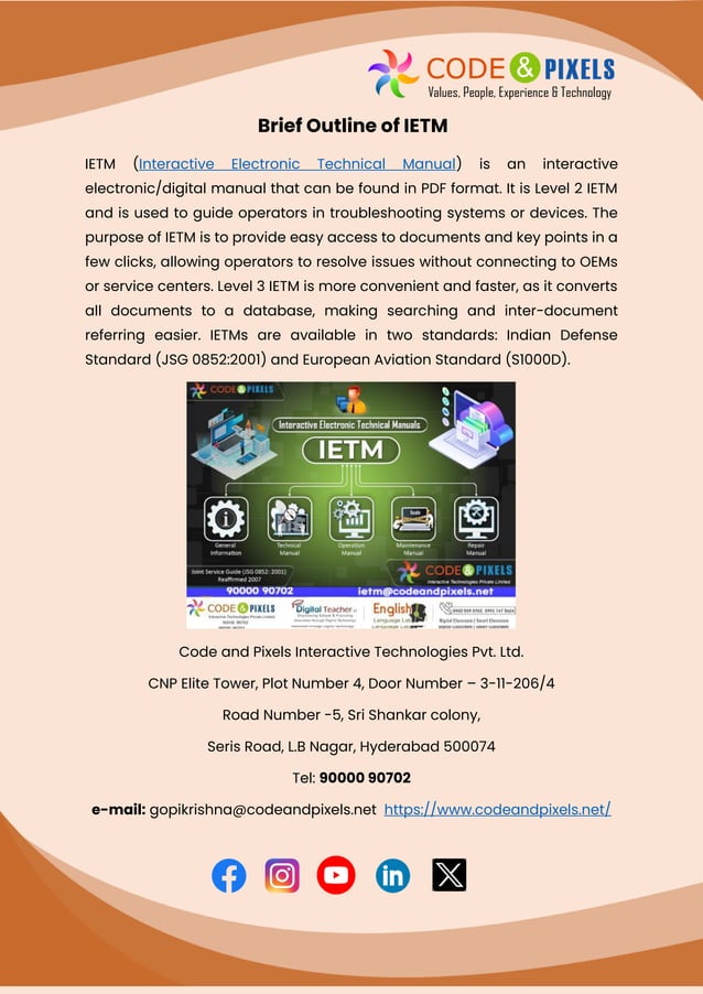 Brief Outline of IETM (Interactive Electronic Technical Manual).pdf
