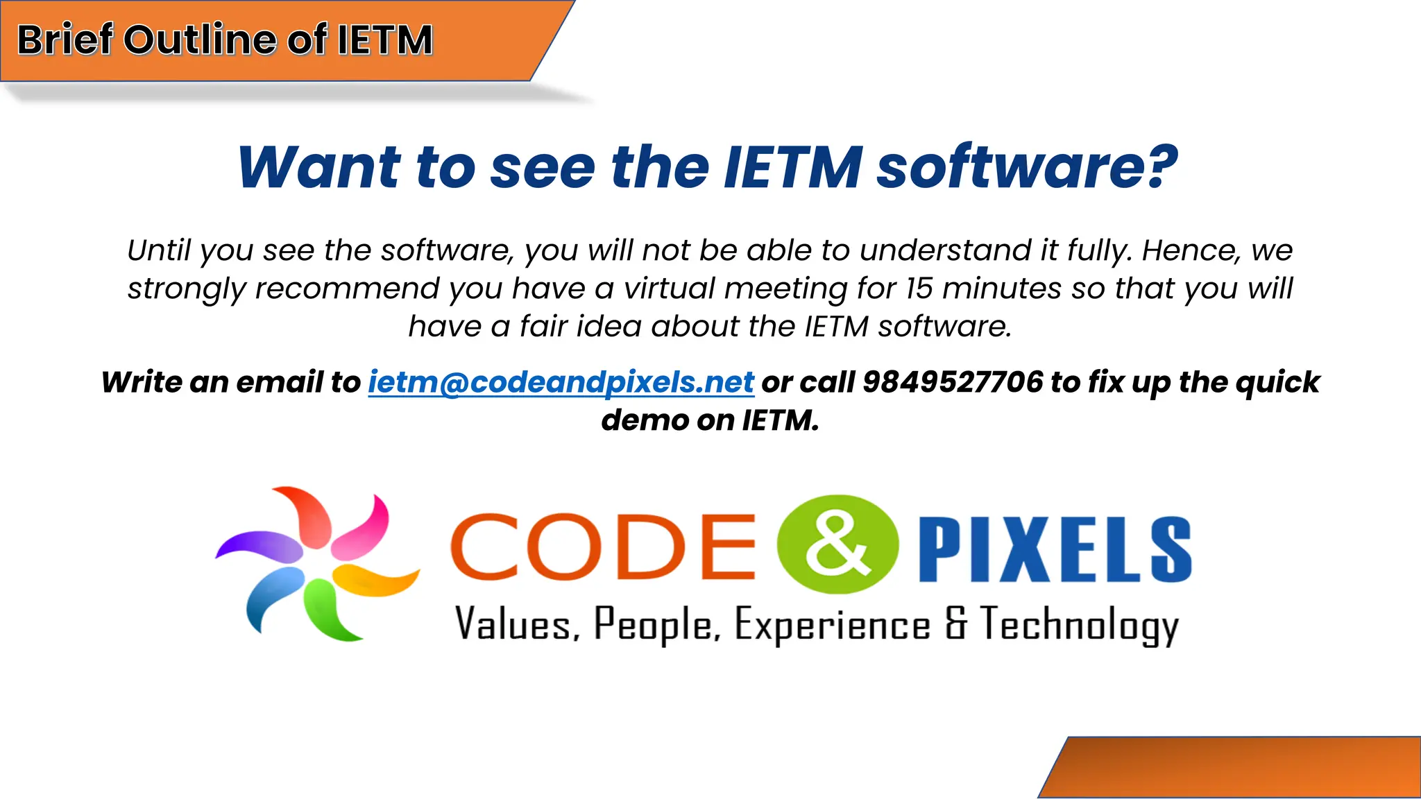 Brief Outline of (IETM) Interactive Electronic Technical Manual -Code and Pixels | PDF