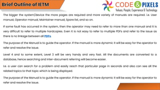 Brief Outline of (IETM) Interactive Electronic Technical Manual -Code ...