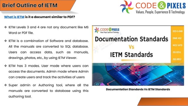 Brief Outline of (IETM) Interactive Electronic Technical Manual -Code and Pixels | PDF | Desktop ...