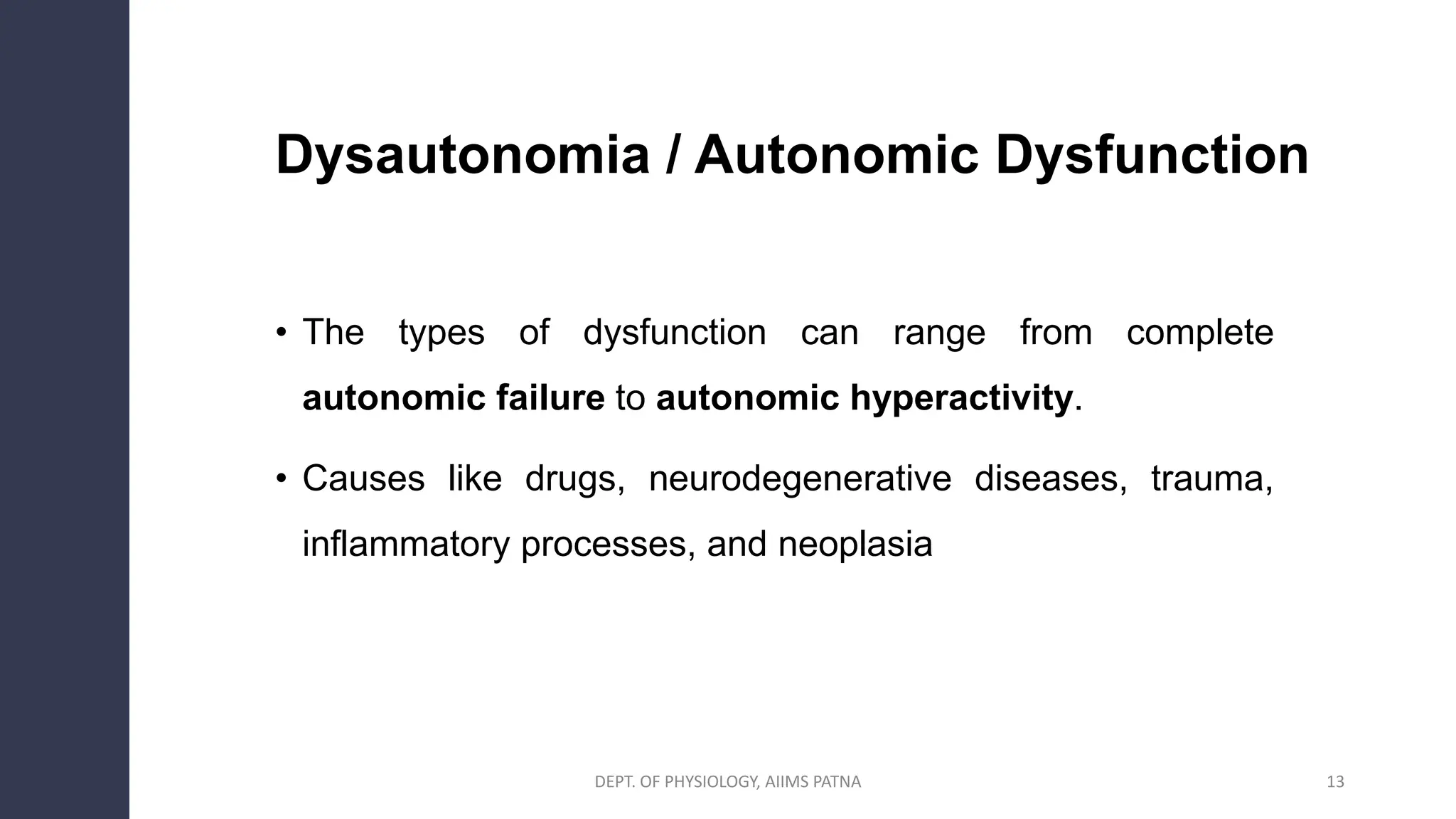 Brief Overview of Autonomic Function Tests | PPTX