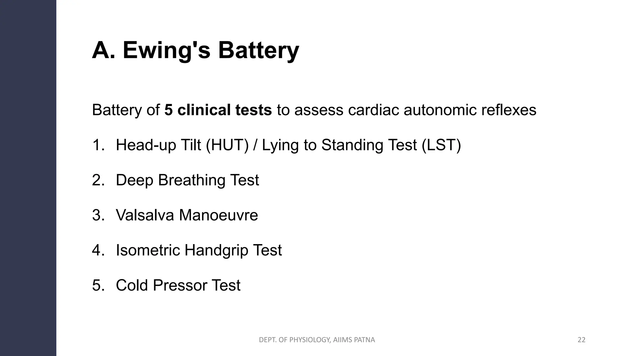 Brief Overview of Autonomic Function Tests | PPT | Free Download