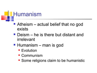 Brief overview of atheism. humanism & communism | PPT
