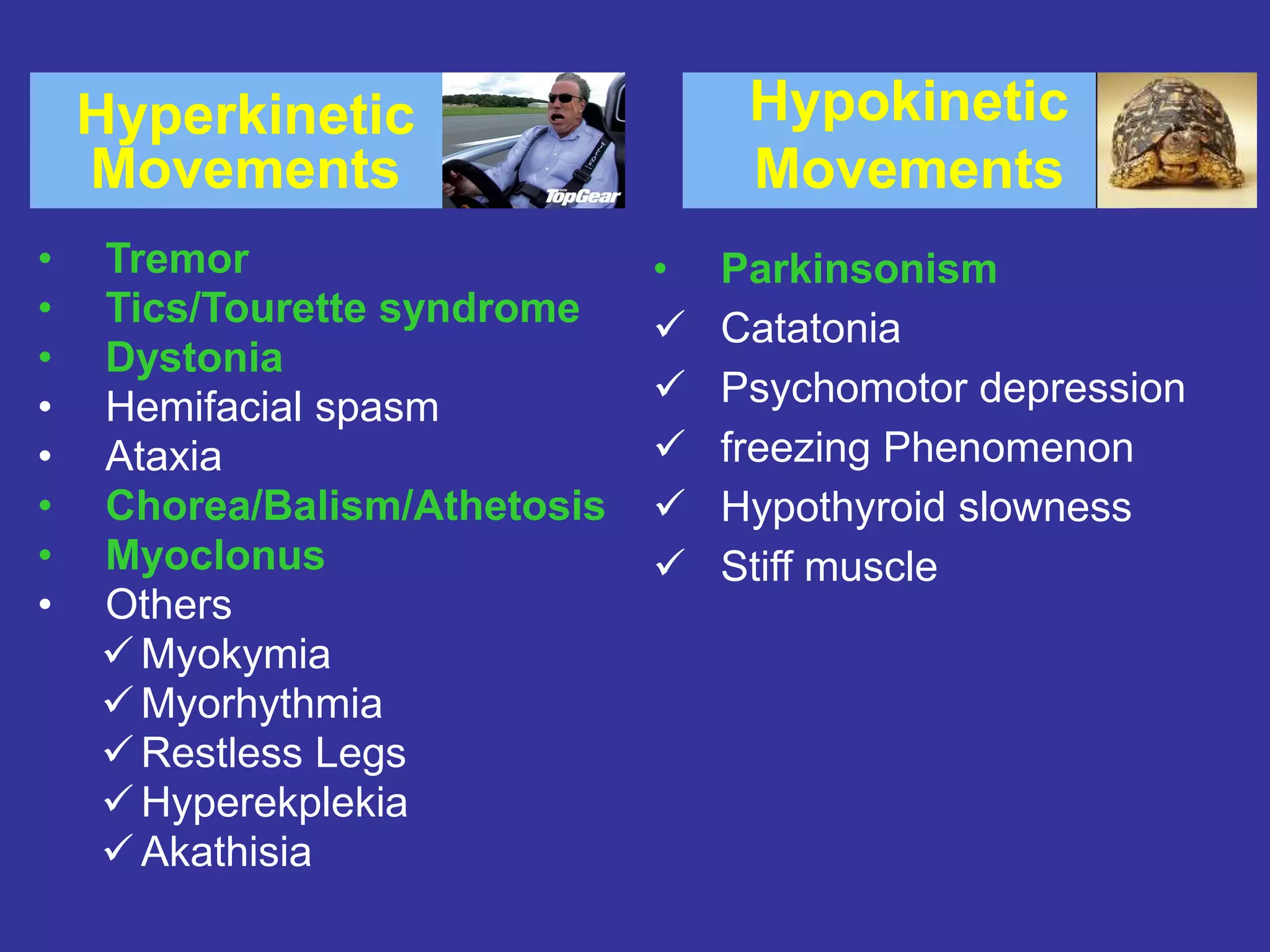 Brief overview of hypokinetic movement disorder | PPT