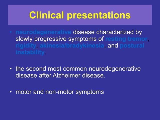 Brief overview of hypokinetic movement disorder | PPT