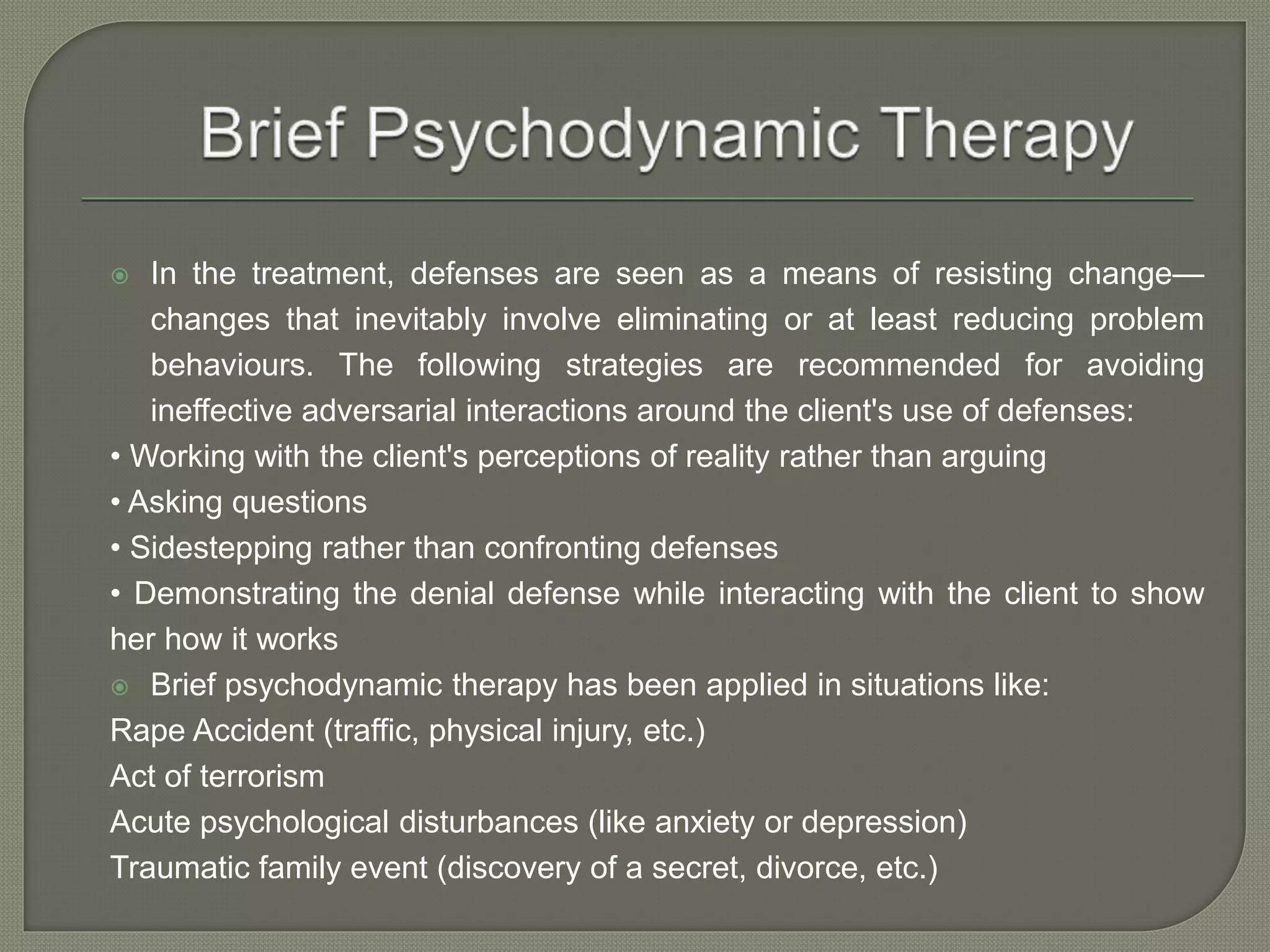 Brief Psychotherapy | PPTX