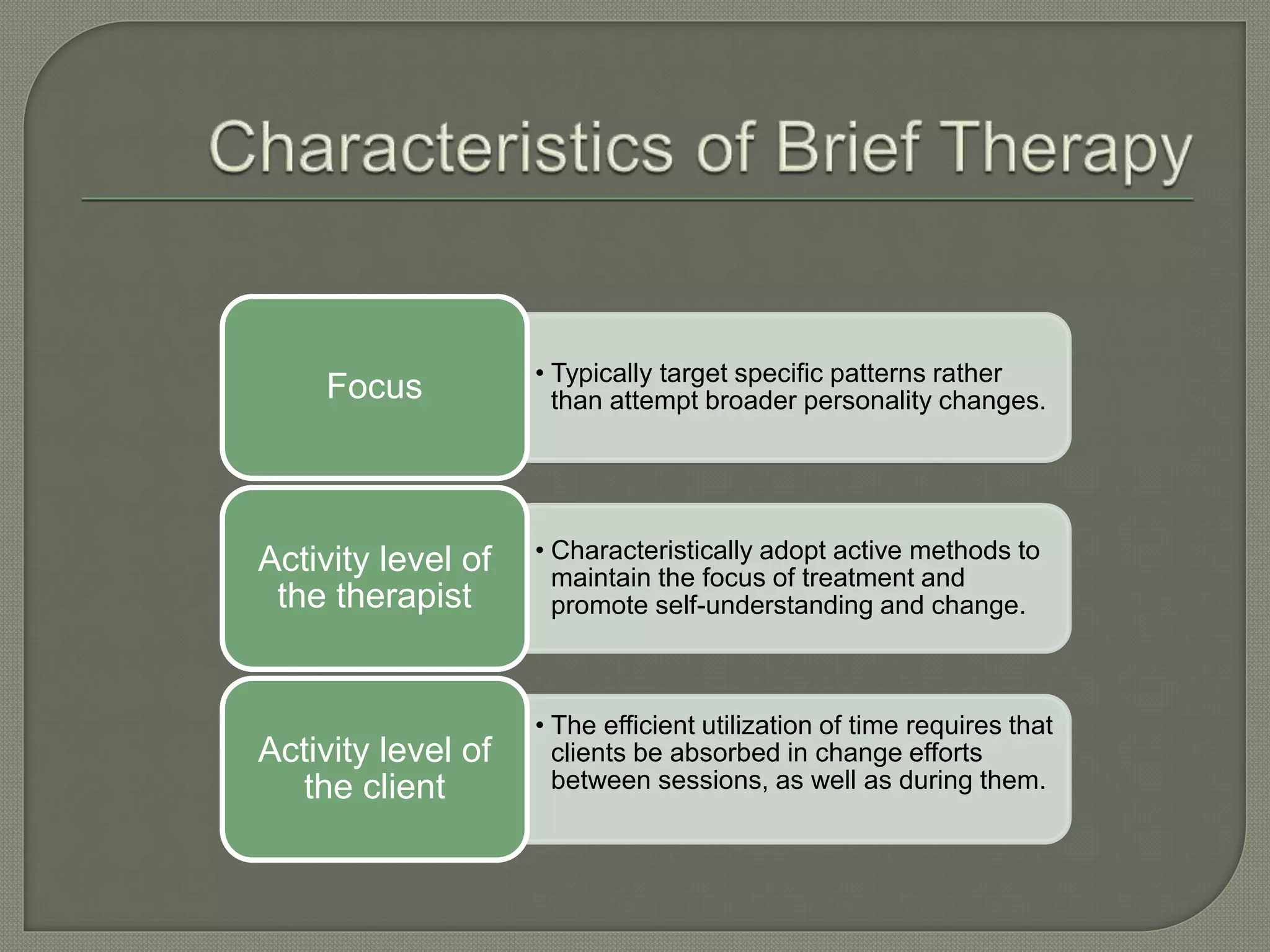 Brief Psychotherapy | PPTX