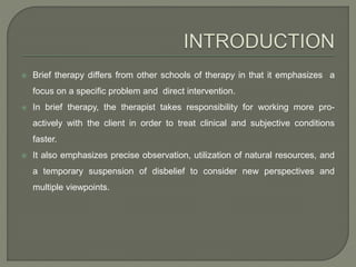 Brief Psychotherapy | PPTX