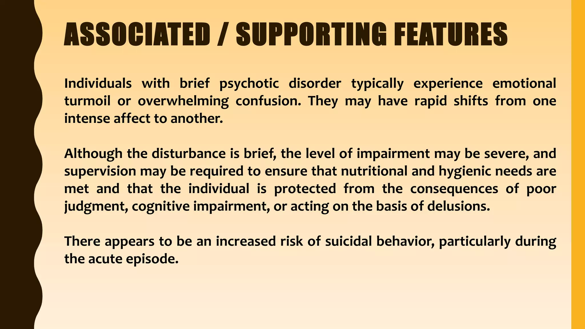 Brief psychotic Disorder | PPTX