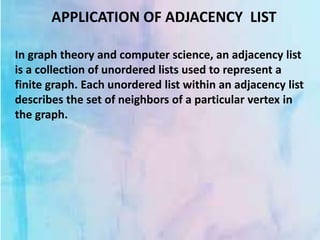 BRIEF RELETIONSHIP BETWEEN ADJACENCY MATRIX AND LIST.pptx