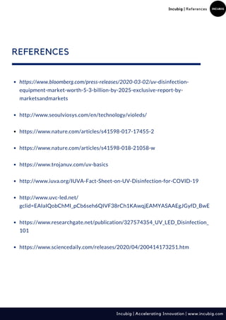Brief report on disinfection using uv radiation by incubig korea and ...