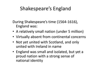Brief shakespeare introduction | PPTX