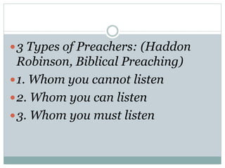 Brief study of advance homiletics | PPTX