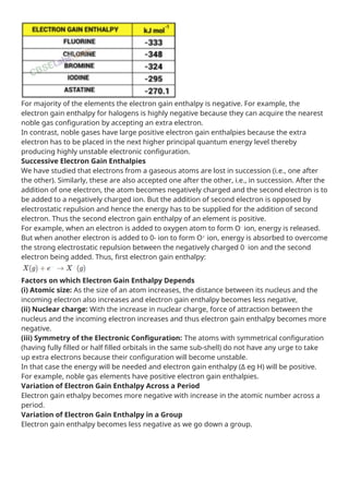 BRIEF SUMMARY FOR THE CHAPTER " Classification of Elements and its ...