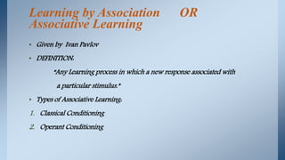 Brief summary of learning in psychology | PPT