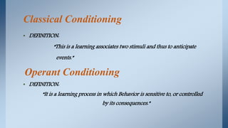 Brief summary of learning in psychology | PPT